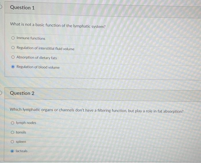 Solved What is not a basic function of the lymphatic system? | Chegg.com