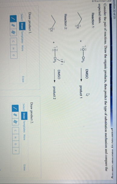 uestion 22 ﻿of 25Consider the pair of reactions. Draw | Chegg.com