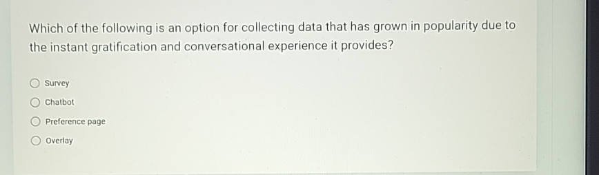 Solved Which of the following is an option for collecting | Chegg.com