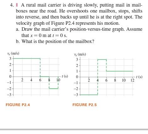 Solved 4. II A rural mail carrier is driving slowly, putting | Chegg.com