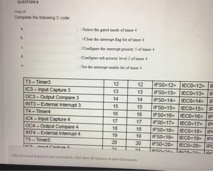 Solved Question 8 Copy Of Complete The Following C Code C 3 
