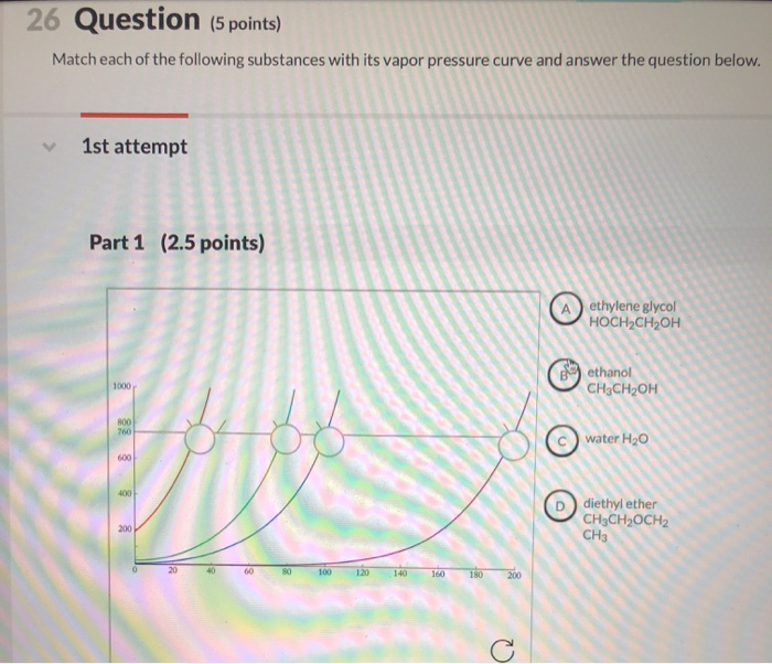 Solved 26 Question (5 points) Match each of the following | Chegg.com