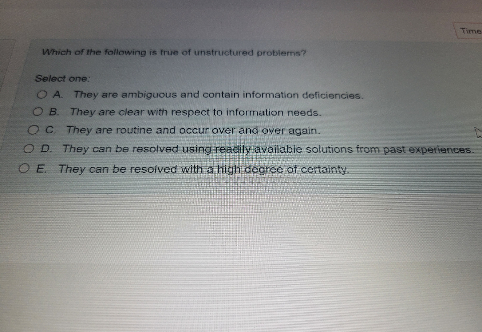 Solved Which of the following is true of unstructured | Chegg.com