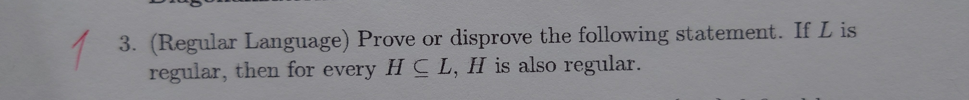Solved Please look at the picture. Language) ﻿Prove or | Chegg.com