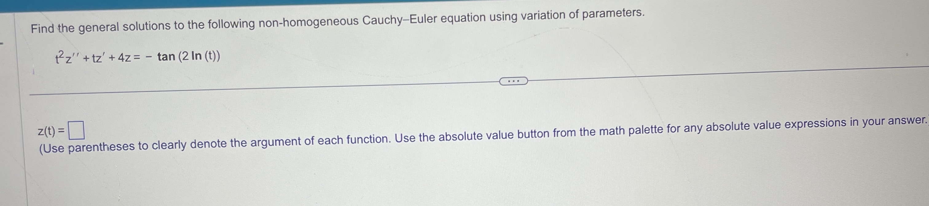 Solved Find the general solutions to the following | Chegg.com