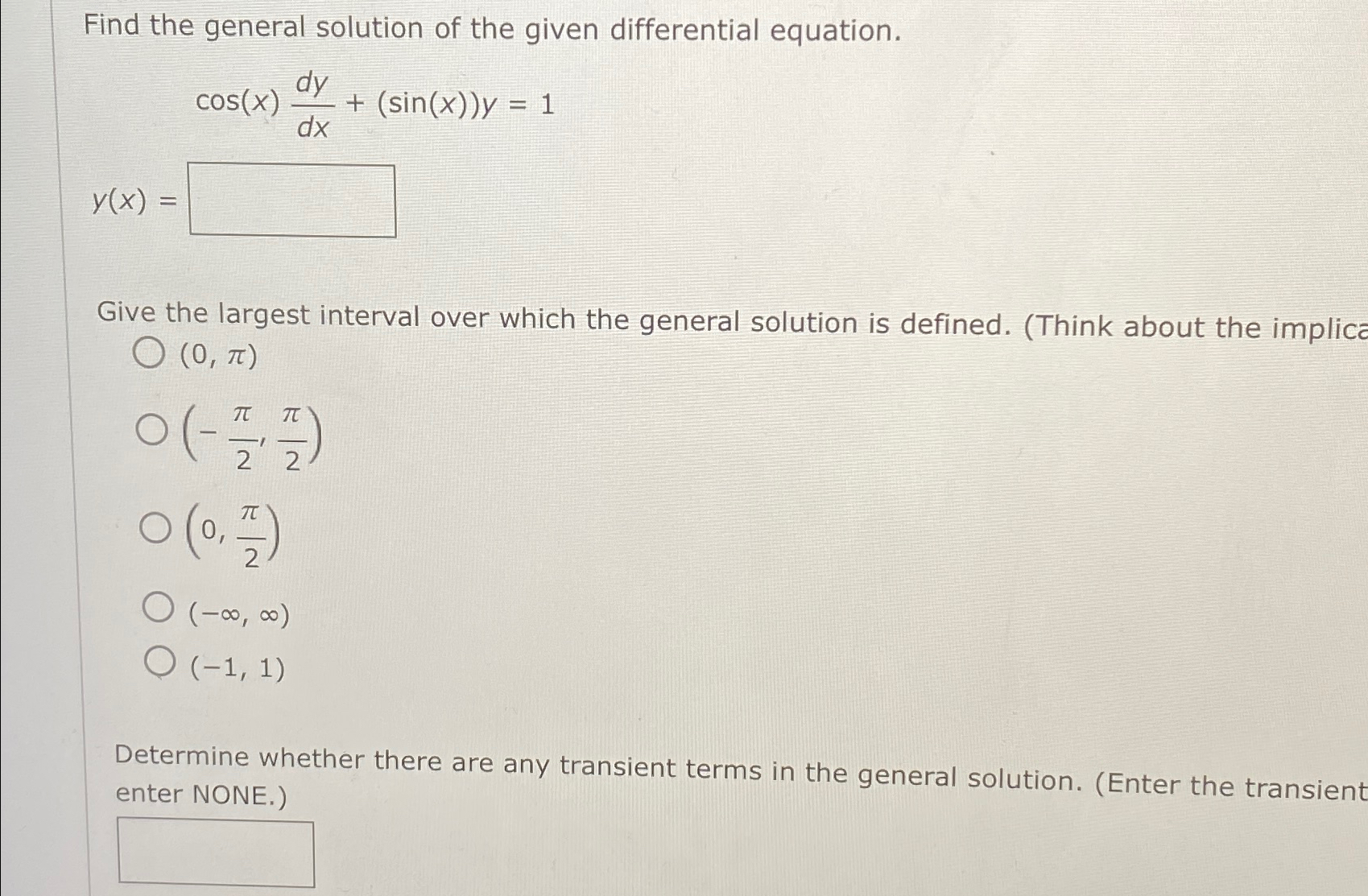 Solved Find the general solution of the given differential | Chegg.com