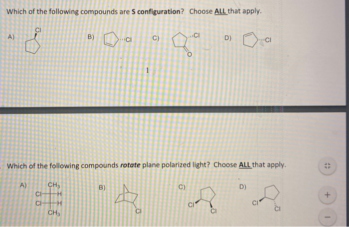 Solved Which of the following compounds are configuration? | Chegg.com