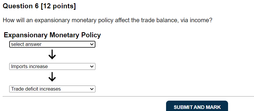 Solved Question 6 [12 ﻿points]How will an expansionary | Chegg.com