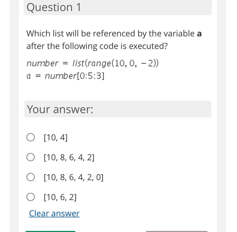 Solved Question 1Which list will be referenced by the | Chegg.com