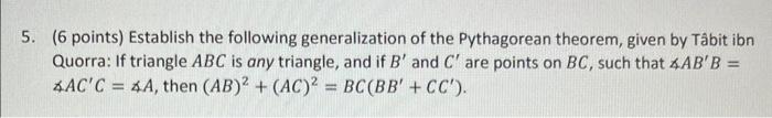Solved 5. (6 points) Establish the following generalization | Chegg.com
