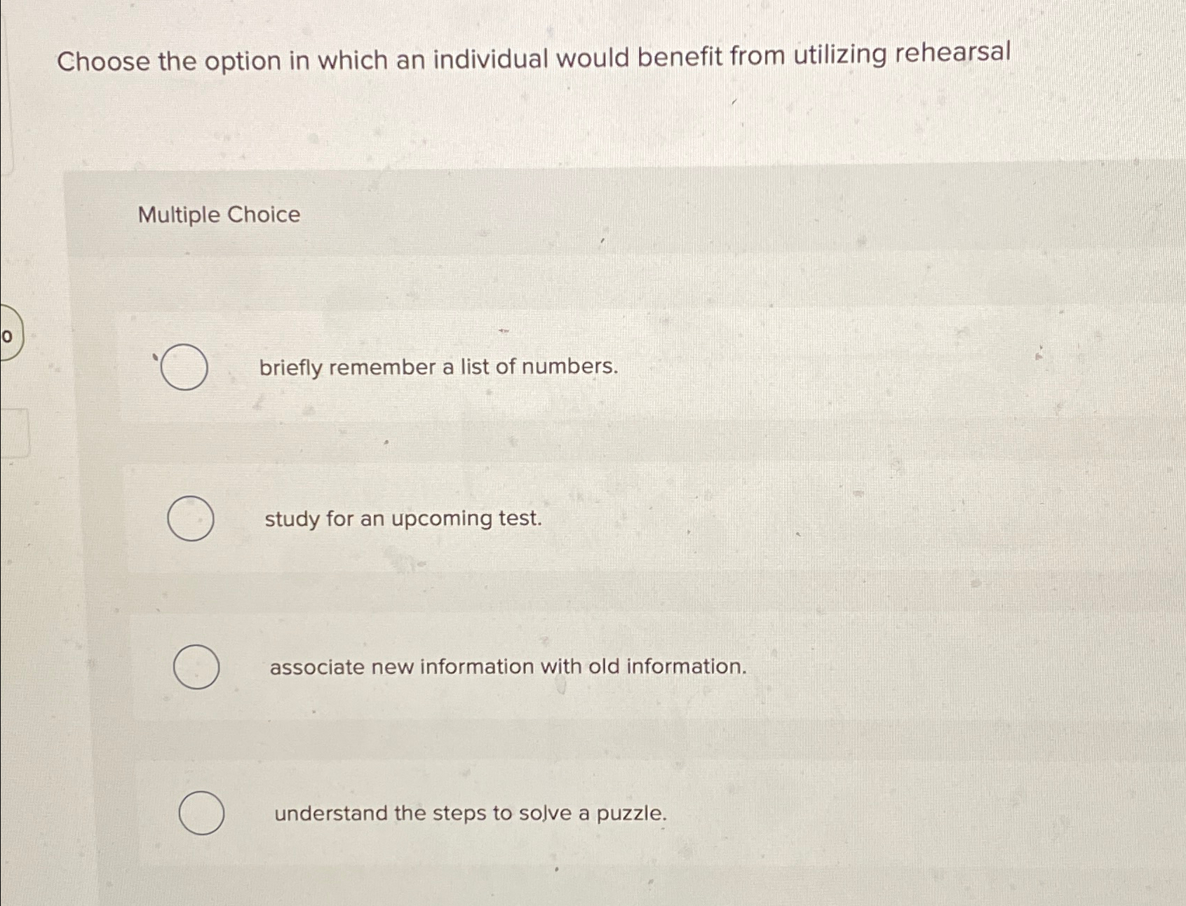 Solved Choose the option in which an individual would | Chegg.com