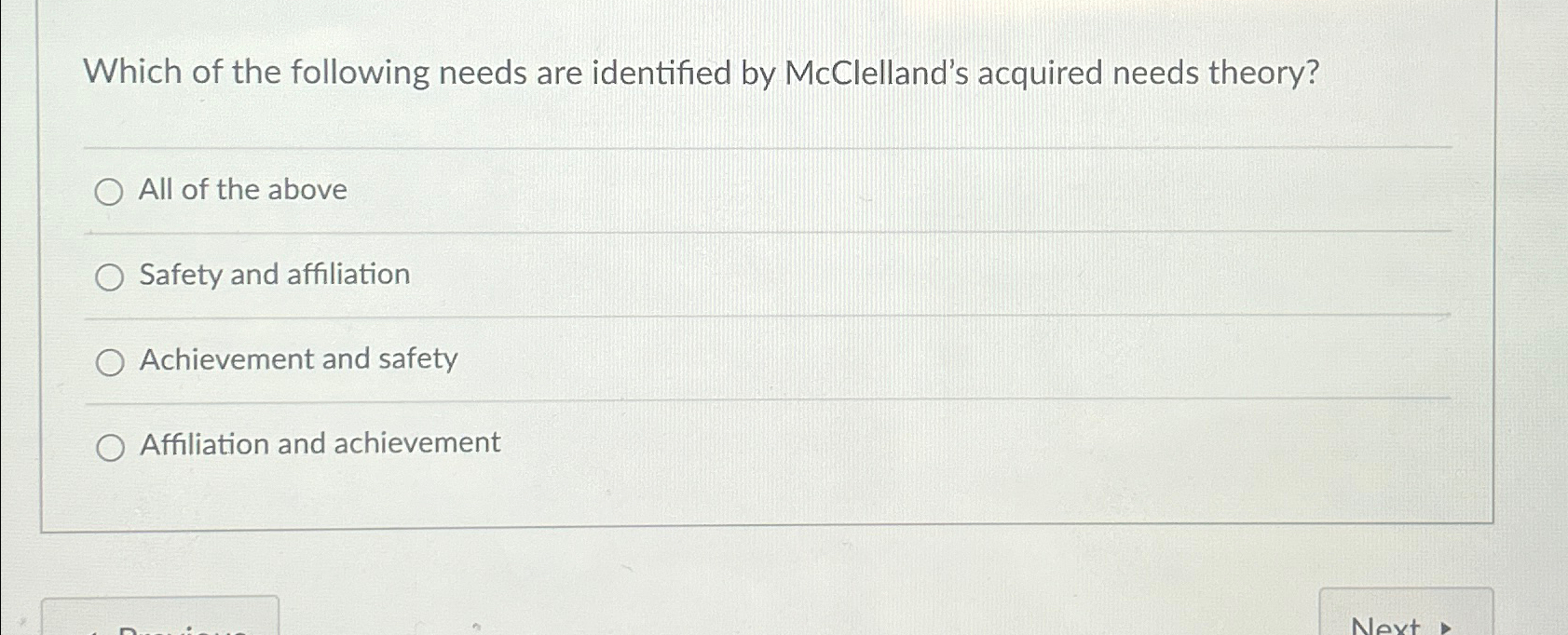 Solved Which of the following needs are identified by | Chegg.com