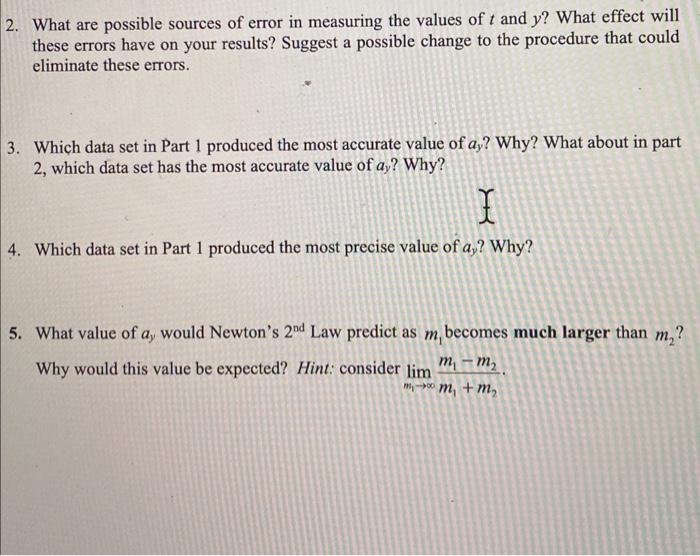 Solved 2. What are possible sources of error in measuring | Chegg.com