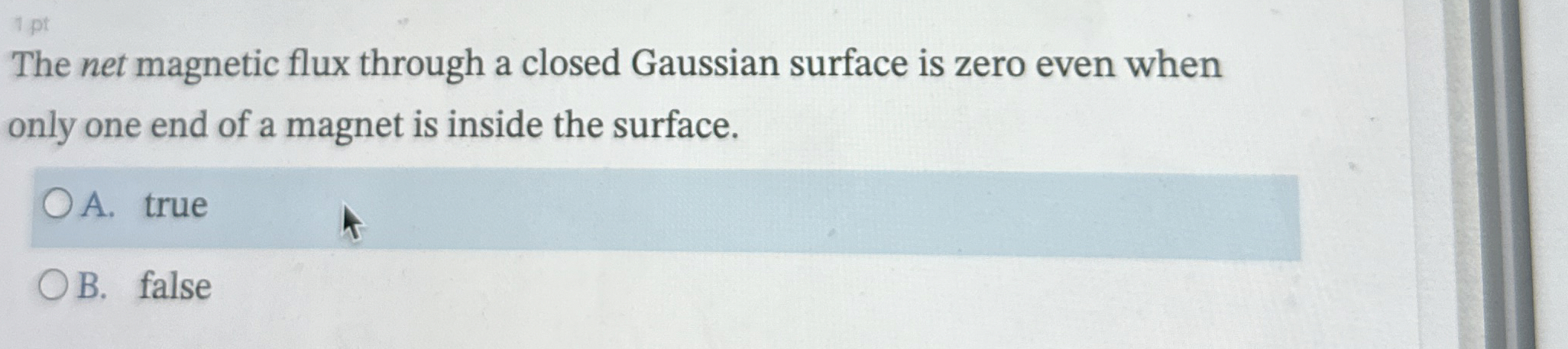 Solved The net magnetic flux through a closed Gaussian | Chegg.com