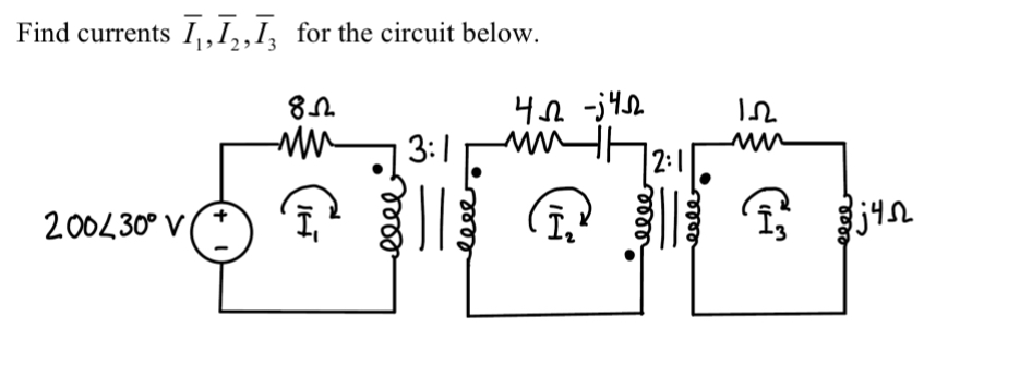 Solved Find currents ?bar (I)1,bar (I)2,bar (I)3 ﻿for the | Chegg.com