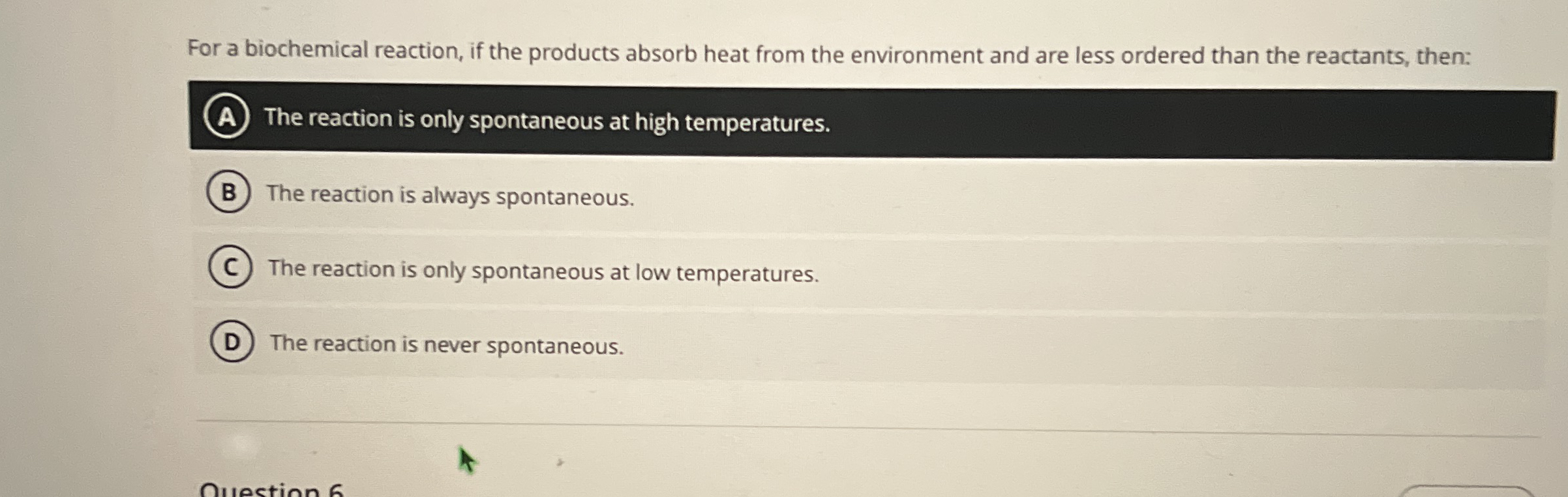 Solved For a biochemical reaction, if the products absorb | Chegg.com