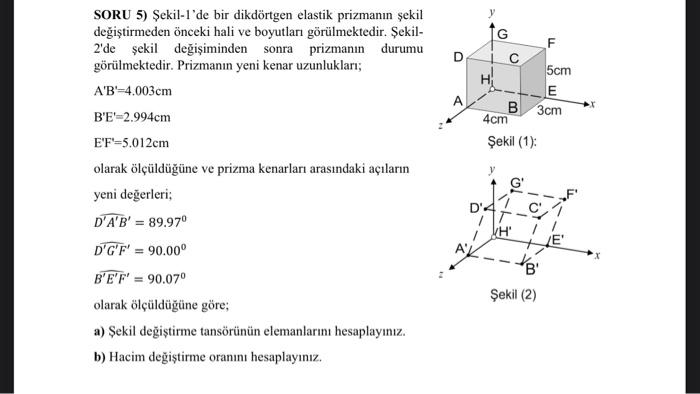 Sekil-1'de bir dikdörtgen elastik prizmanin sekil | Chegg.com Sekil-1'de bir dikdörtgen elastik prizmanin sekil | Chegg.com