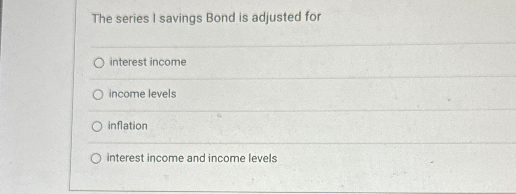 Solved The series I savings Bond is adjusted forinterest | Chegg.com