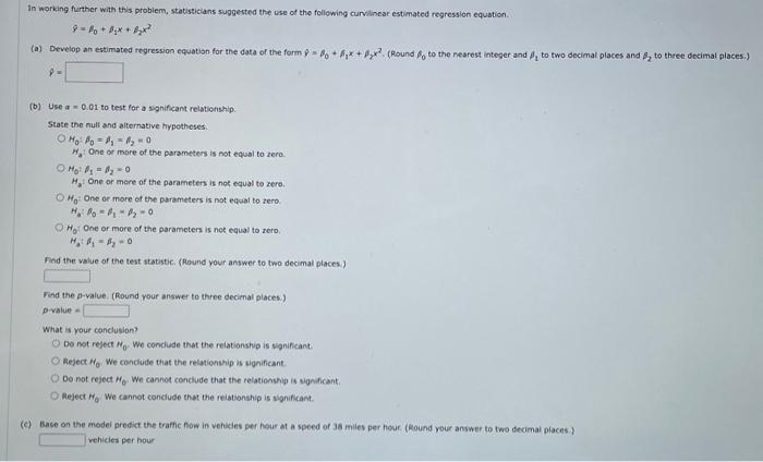 Solved A statistical program is recommended. A highway | Chegg.com