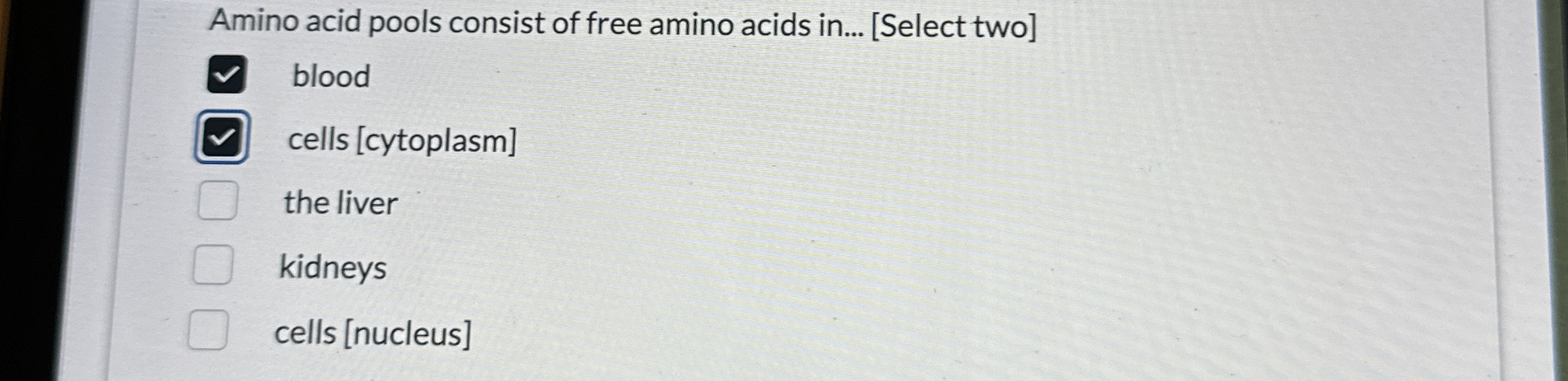 Solved Amino acid pools consist of free amino acids | Chegg.com