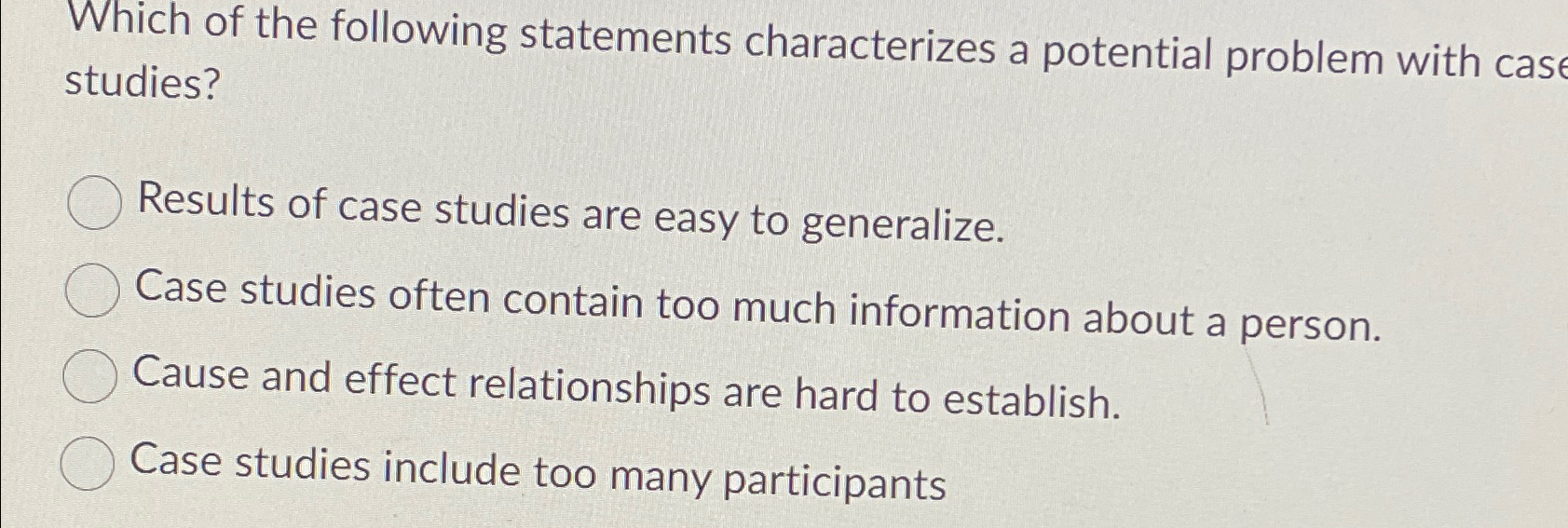 Solved Which of the following statements characterizes a | Chegg.com