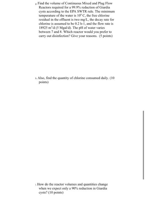 Solved Find the volume of Continuous Mixed and Plug Flow | Chegg.com