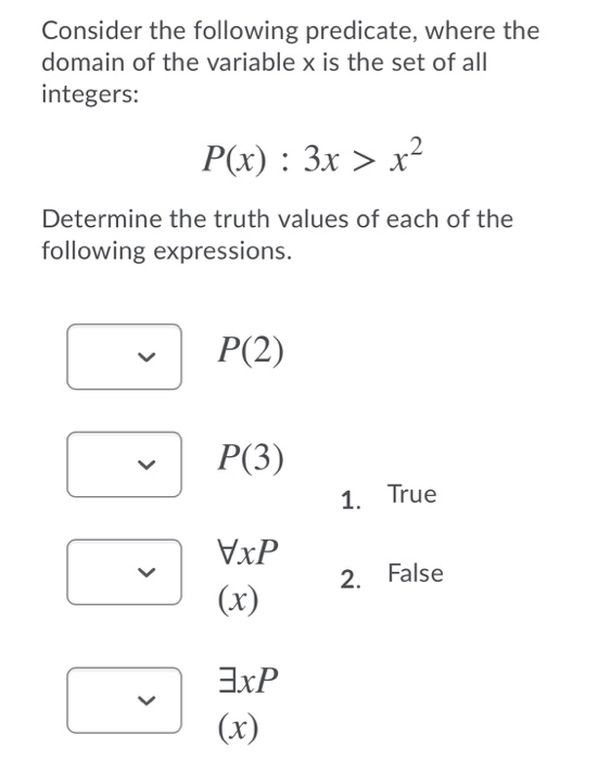 Solved Consider the following predicate, where the domain of | Chegg.com
