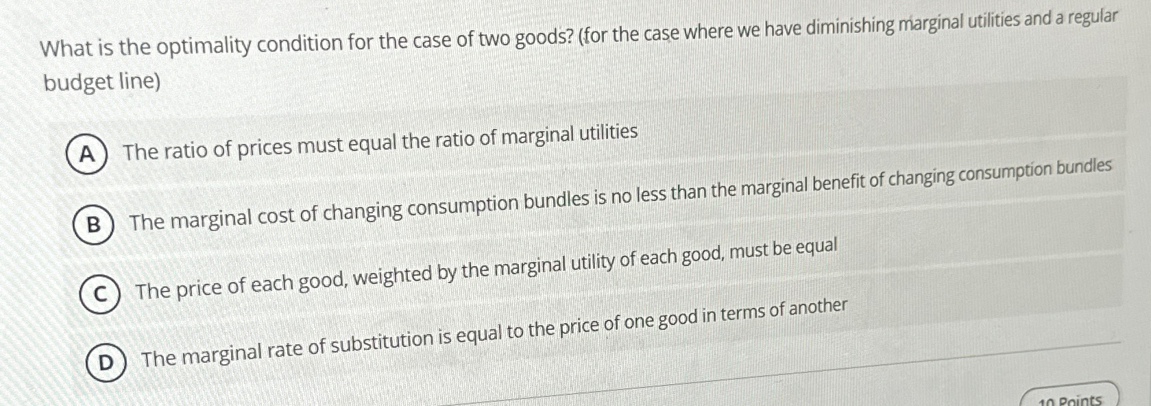 Solved What Is The Optimality Condition For The Case Of Two