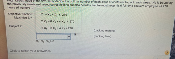 Solved Consider Paul Jordan's following linear programming | Chegg.com