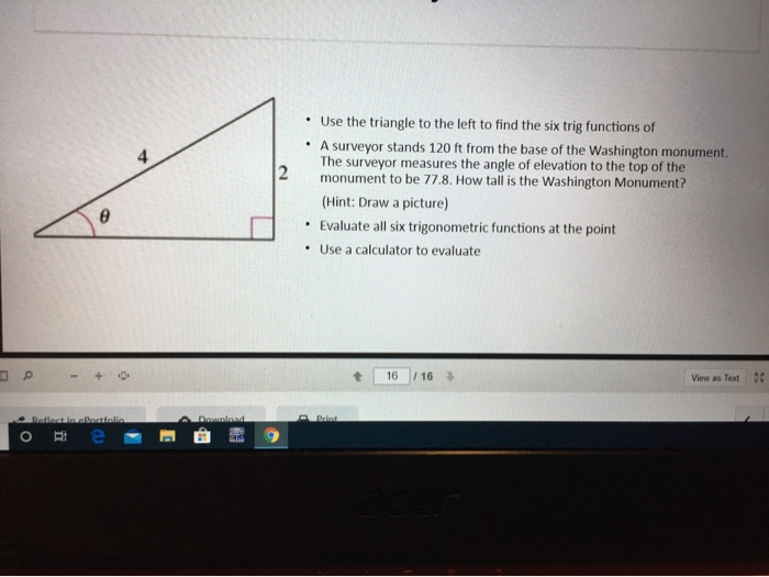 Solved • Use the triangle to the left to find the six trig | Chegg.com