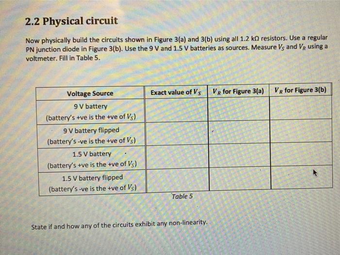 Solved 2.2 Physical circuit Now physically build the | Chegg.com