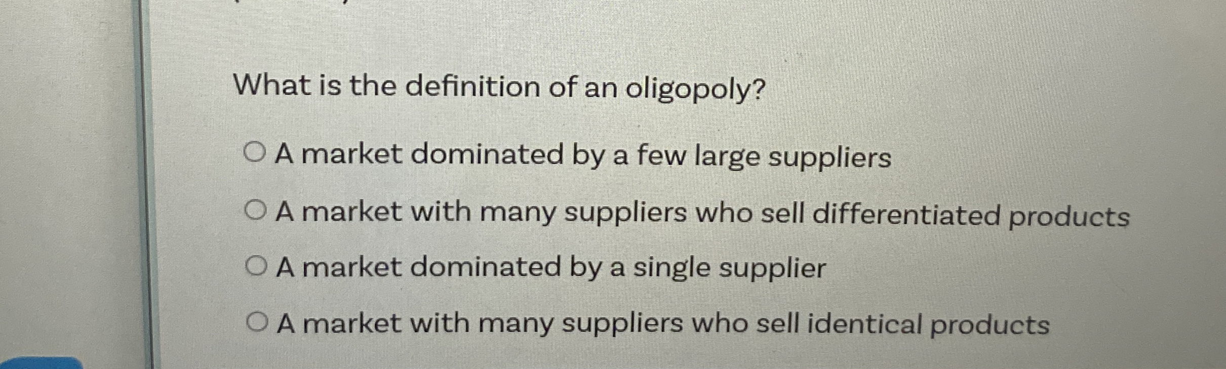 High Quality SOLUTION What is the definition of an oligopoly?A market ...