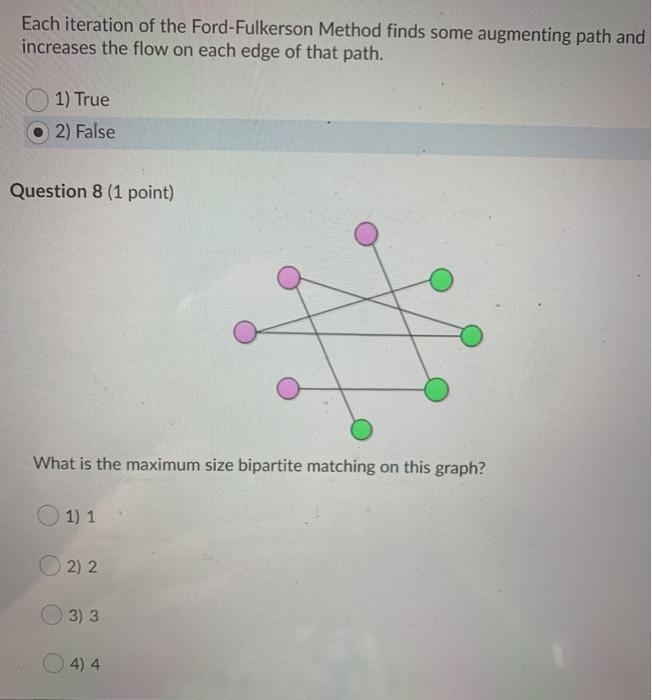 Solved Each iteration of the Ford-Fulkerson Method finds | Chegg.com