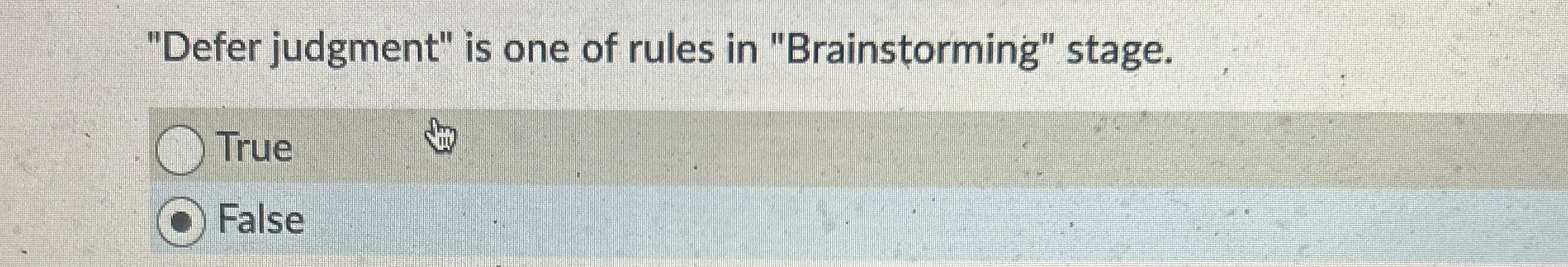 Solved "Defer judgment" is one of rules in "Brainstorming" | Chegg.com