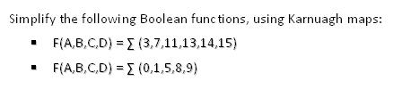 Solved Simplify the following Boolean functions, using | Chegg.com