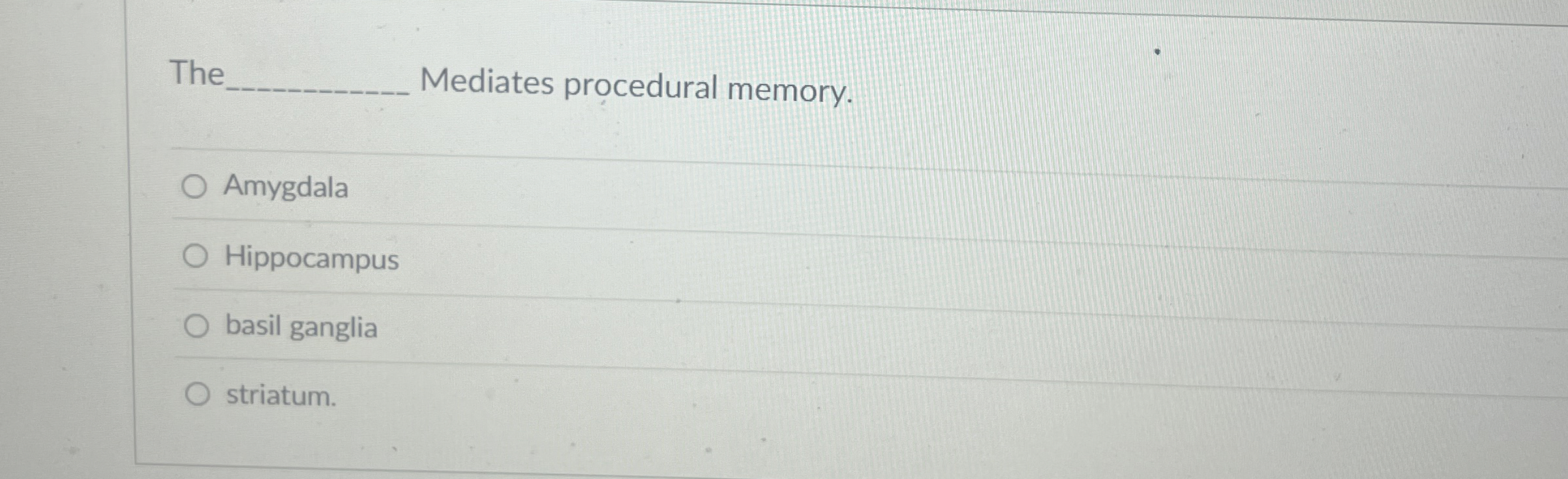Solved TheMediates procedural | Chegg.com