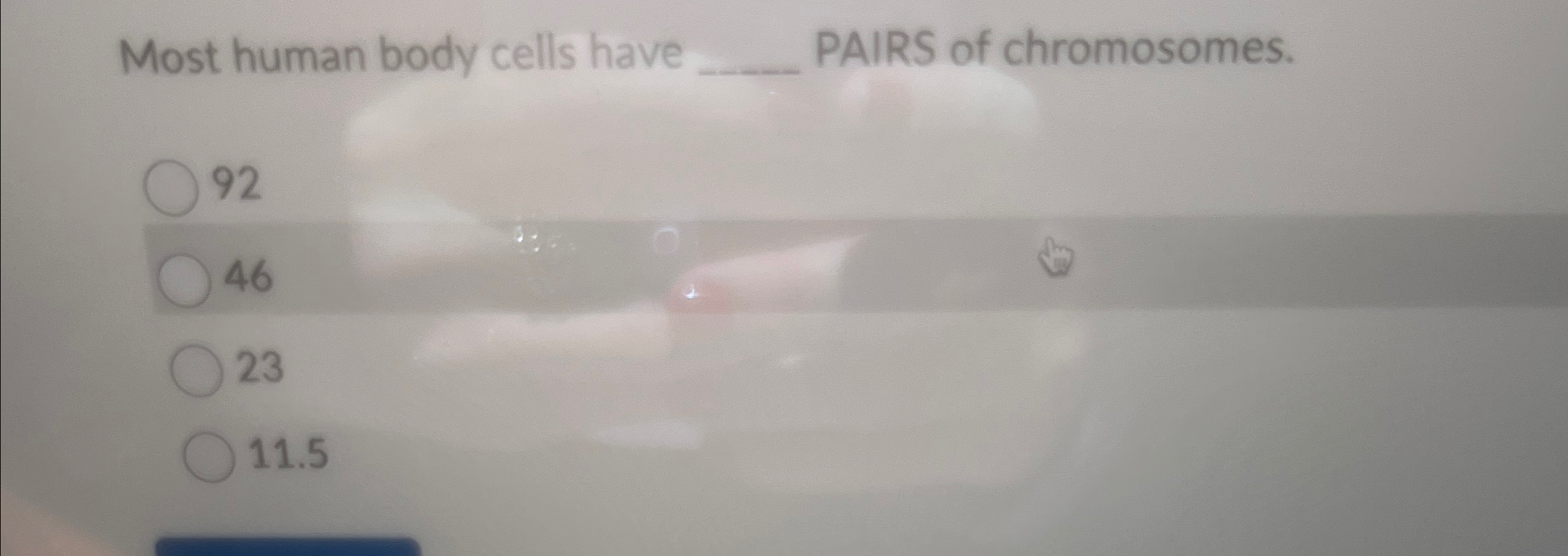 Solved Most human body cells have q, ﻿PAIRS of | Chegg.com