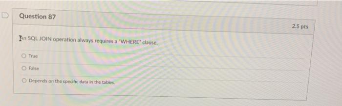 Solved In SQL JOIN operation always requires a "WHERE' | Chegg.com