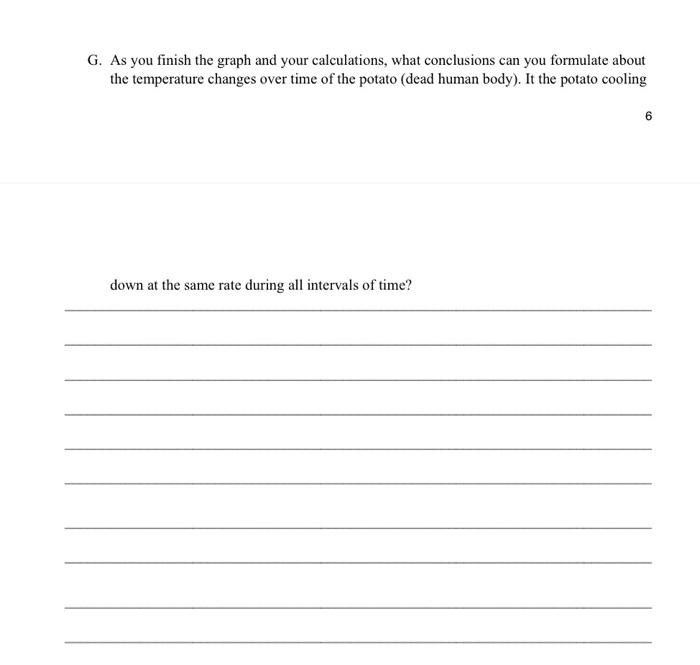 Solved Part B: Estimating Time of Death In this experiment | Chegg.com