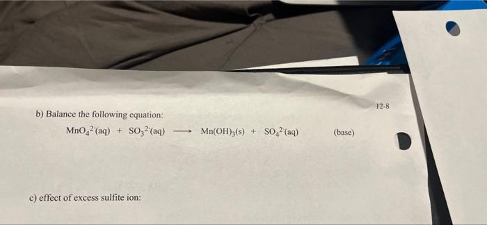 Solved c. Oxidation States of Manganese 1. Preparation of | Chegg.com