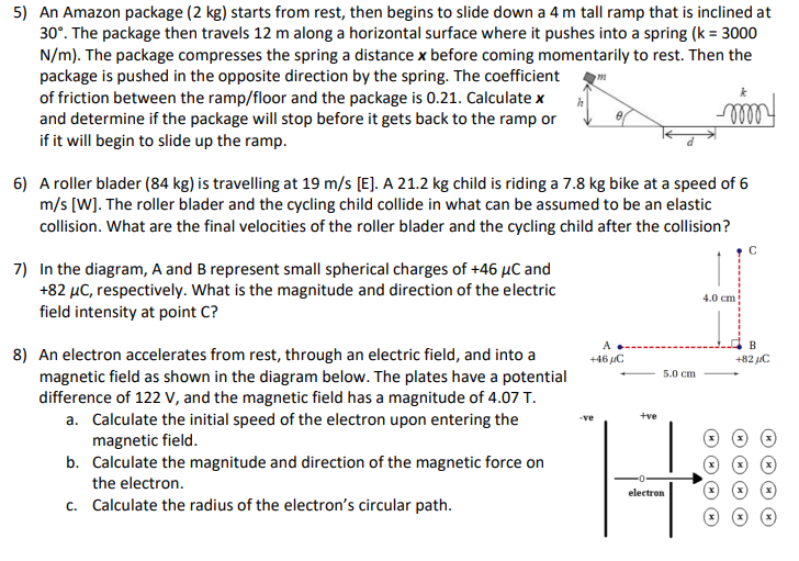 Solved An Amazon package ( 2 ﻿kg ) ﻿starts from rest, then | Chegg.com