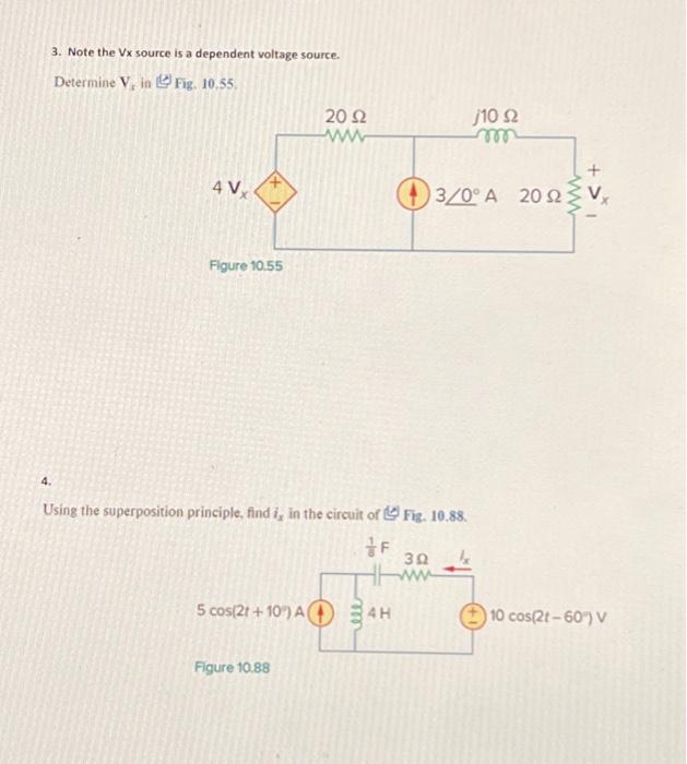 Solved 3. Note the Vx source is a dependent voltage source. | Chegg.com