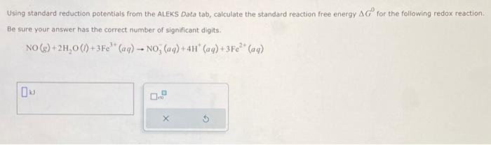 Solved Using standard reduction potentials from the ALEKS | Chegg.com