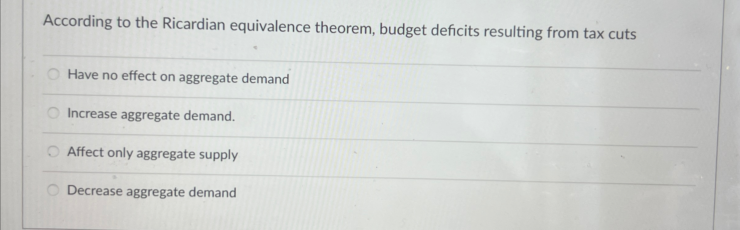 Solved According to the Ricardian equivalence theorem, | Chegg.com
