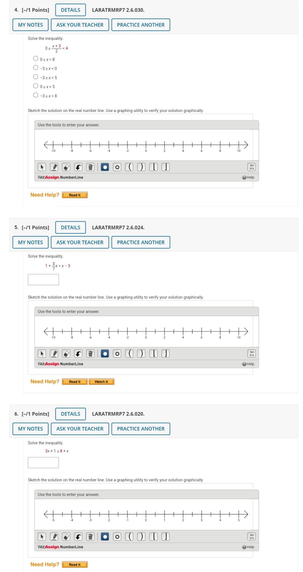 Solved Sketch the solution on the real number line. Use a | Chegg.com