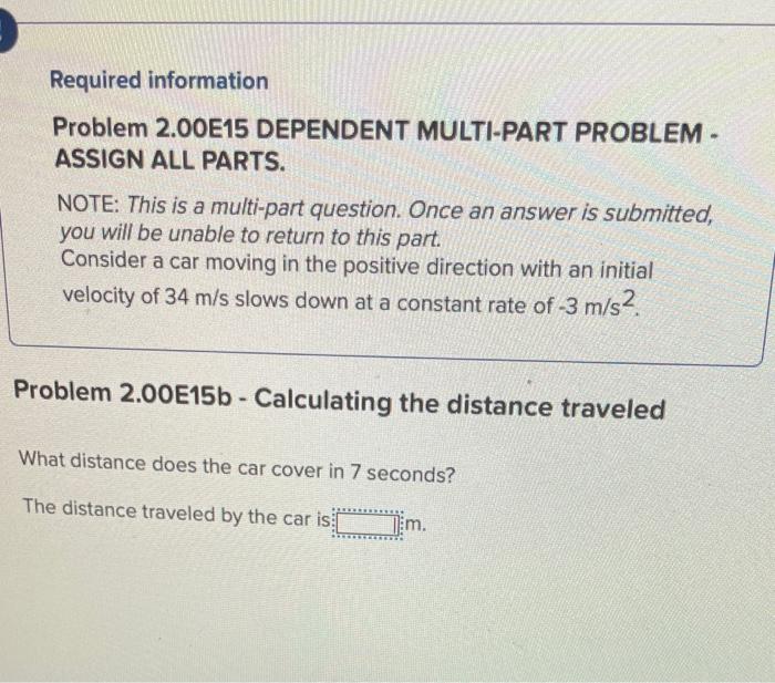 Solved Required information Problem 2.00E15 DEPENDENT | Chegg.com