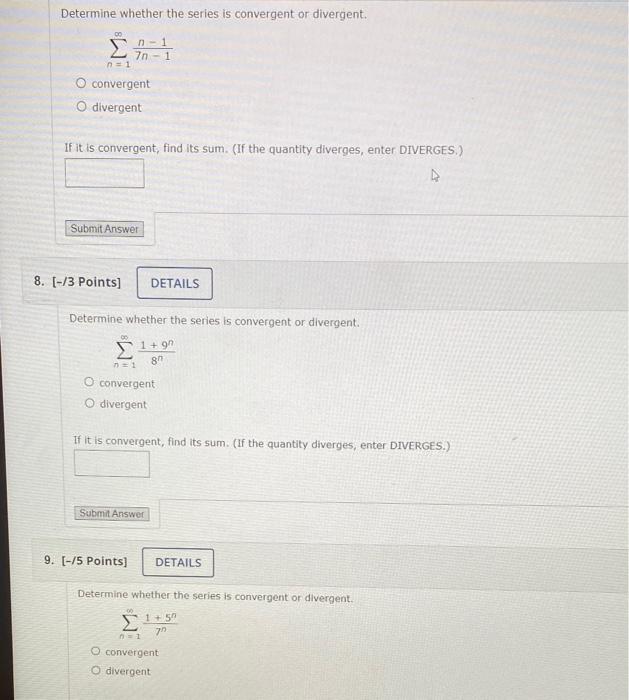 Solved Determine whether the series is convergent or | Chegg.com