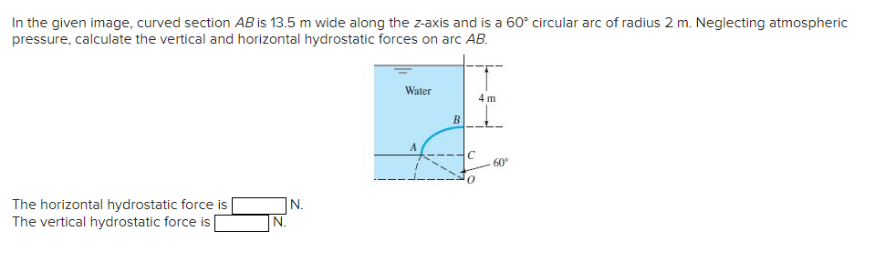 Solved In the given image, curved section AB ﻿is 13.5m ﻿wide | Chegg.com