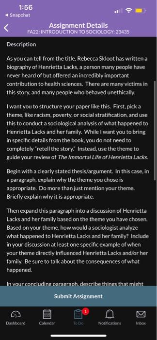 Assignment Details FA22: INTRODUCTION TO SOCIOLOGY: | Chegg.com