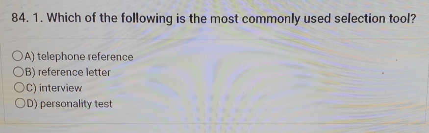 Solved Which of the following is the most commonly used | Chegg.com